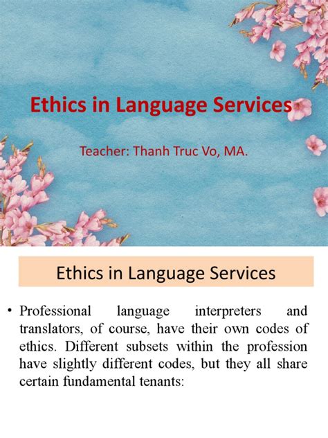 Unit 9 Ethics Of Interpreter Pdf Language Interpretation Communication