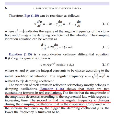 harmonic oscillator Why does the angular frequency ω changes during the damping oscillations