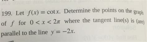 solved 199 let fo cotx determine the points on the graph