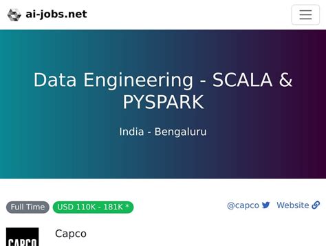 Hiring Data Engineering Scala And Pyspark In India Bengaluru Rai