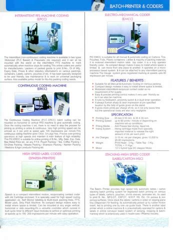 Coding Marking Printers At ₹ 18500piece Batch Coder In Vadodara Id