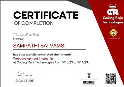 saivamsi sampathi on linkedin webdevelopment internship