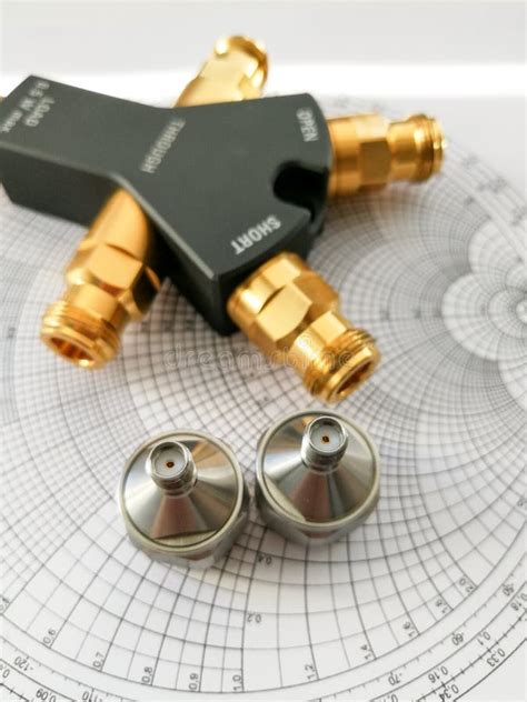 Calibration Kit For RF VNA In Front Of Smith Chart Stock Image Image Of Frequency Diagram