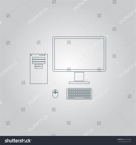 Computer Case Monitor Keyboard Mouse Stock Vector Royalty Free