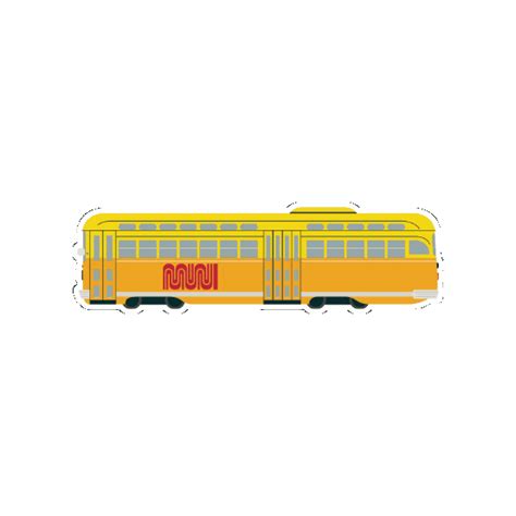 San Francisco Train Sticker By Sfmta Muni Find And Share On Giphy