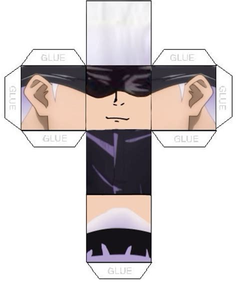 Gojo Paper Cube In 2025 Paper Cube Cube Template Paper Doll Template