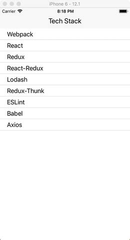 GitHub Bmuthoga Tech Stack An App That Lists Various Tech Stacks Built With React Native
