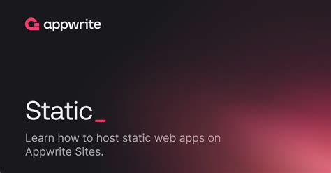 Static Docs Appwrite