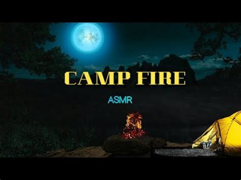 🎧 Crackling Mountain Campfire with Full Moon Relaxing #Nature ASMR, Wind and Fire Sounds (HD ...
