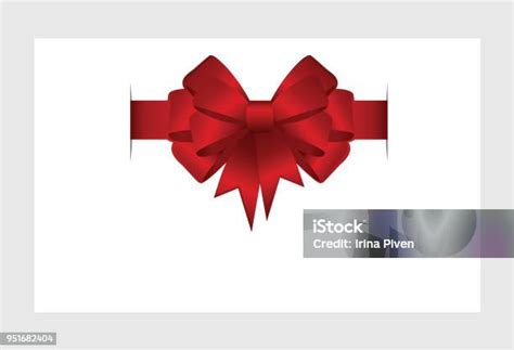 초대장 인사말 또는 선물 카드와 함께 빨간 리본 및 A에 활 흰색 배경 선물 상품권 템플릿 텍스트에 대 한 장소입니다 공단에
