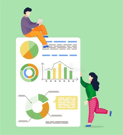 Bar Chart And Pie Chart Illustration Researching Data Analysis
