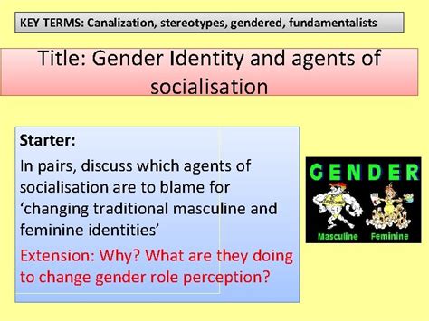 Key Terms Canalization Stereotypes Gendered Fundamentalists Title Gender