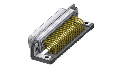 Dts50pyc 2m63un Deltron Connectors Deltron Connectors Dts 50 Way D Sub Connector Plug 2 54mm
