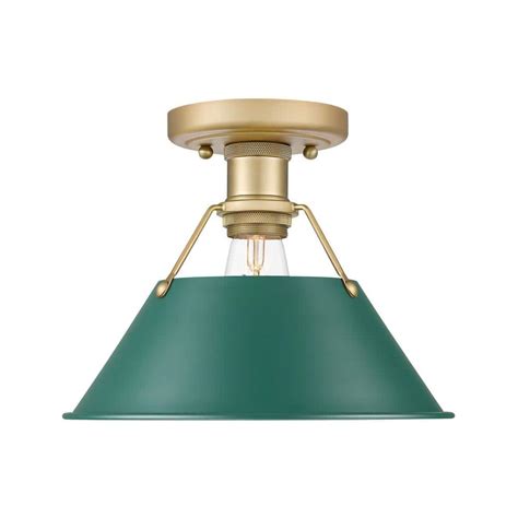 Golden Lighting Orwell 10 In 4 Light Brushed Champagne Bronze Flush