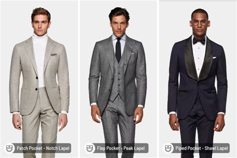 3 Different Suit Lapel Types And Styles