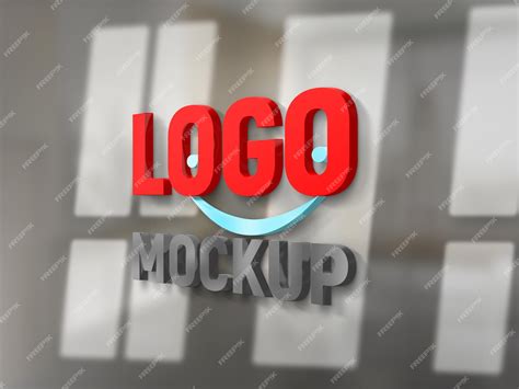 Premium Psd 3d Glass Window Mockup Black Wall Logo Mockup With Black Sofa
