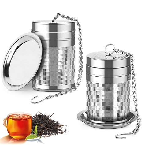Surewin 2 Pack Tea Infuser Tea Strainers For Loose Tea Stainless Steel Extra Fine