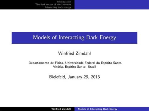 Models Of Interacting Dark Energy