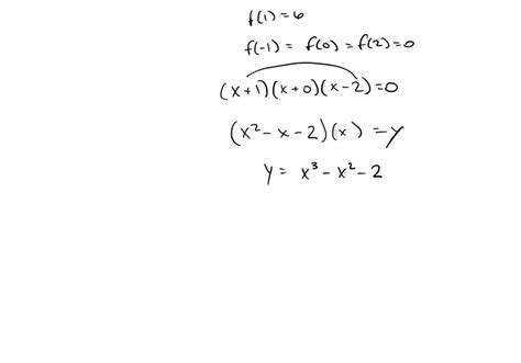 find a formula for a cubic function f if f 1 6 and f 1 f 0 f 2 0