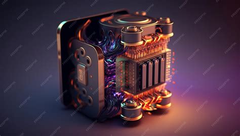 Premium Ai Image Quantum Computing Circuit With Abstract Futuristic