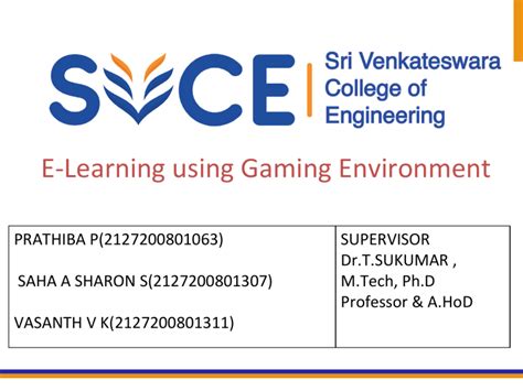 E Learning With Gaming Environment Presentation