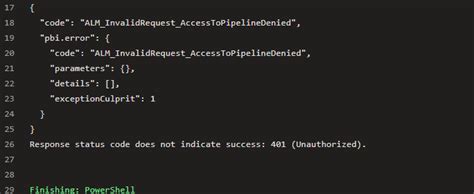 Powershell Azure Devops Build Pipeline Does Not Have Detailed Error Message After Api Call To
