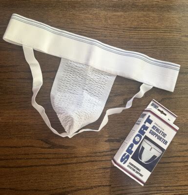 Rare Vintage Sport Men Jockstrap White Premium Athletic Supporter Size