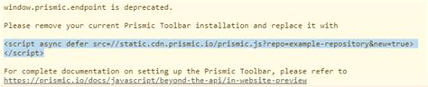 Deprecated Prismic Preview Script Developing With Prismic Prismic People
