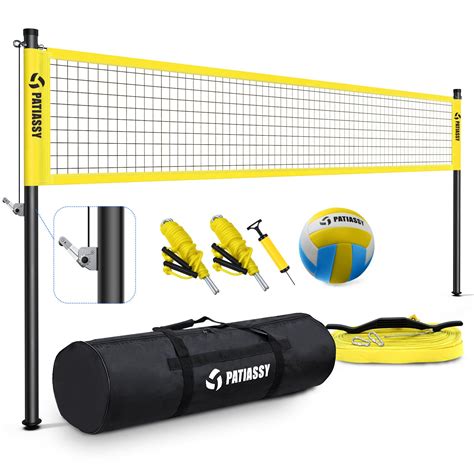 Patiassy Portable Professional Outdoor Volleyball Net Set With