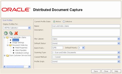 oracle distributed document capture user interface