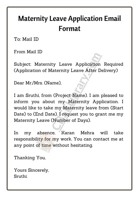 Maternity Leave Letter Template Printable Word Searches