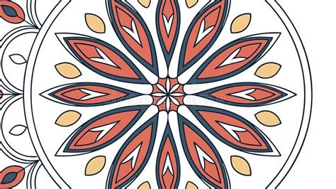Radial Floral Pattern Geometric Elements Vector Decorative Ornament Vector Design Generative Ai