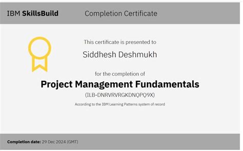 Siddhesh Deshmukh On Linkedin Projectmanagement Ibm Skillsbuild Learningjourney