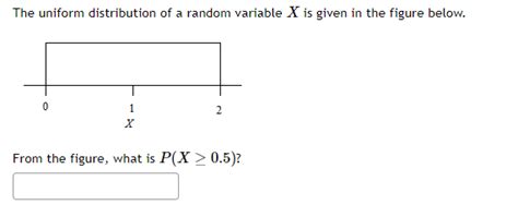 Solved The Uniform Distribution Of A Random Variable X Is Chegg