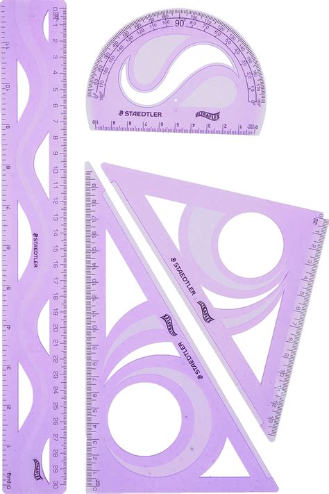 Геометрический набор Staedtler Ultraflex, 569PB4UF-S, фиолетовый, 4 ...