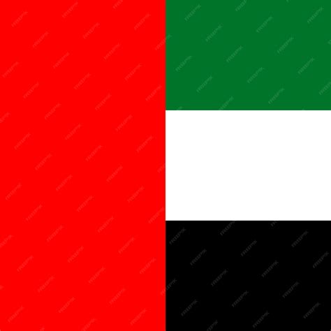 Emiratos árabes Unidos Bandera Colores Oficiales Ilustración Vectorial Vector Premium