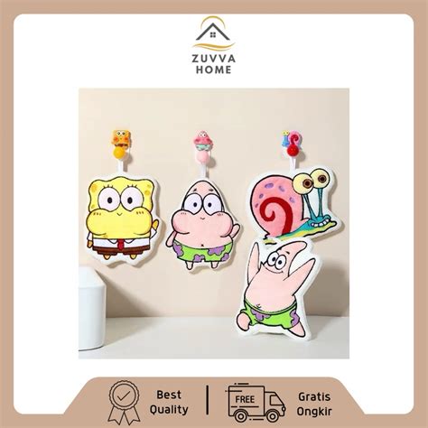 Jual Zuvva Hand Towel Handuk Lap Tangan Spongebob Lap Dapur Kamar Mandi Lap Tangan Kartun Dapat