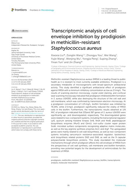 Pdf Transcriptomic Analysis Of Cell Envelope Inhibition By