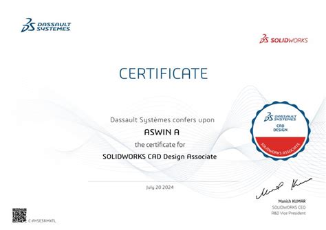 Aswin A On Linkedin I Am Excited To Share That I Have Achieved The Dassault Systèmes Certified…