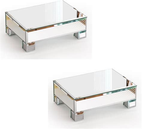 Uniglam Set Of 2 Mirrored Risers For Display Mirrored