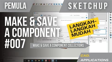 Sketchup Tutorial ~ Make And Save A Component Collections Youtube