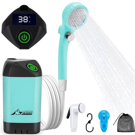Wadeo Portable Shower With Pump 4500mah Rechargeable Battery