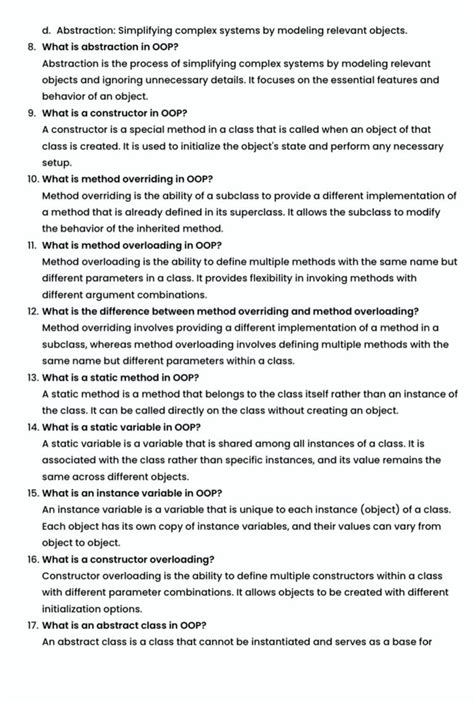 50 object oriented programming interview qna codewithcurious