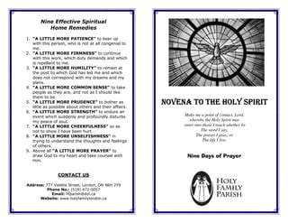 Novena To The Holy Spirit Pdf