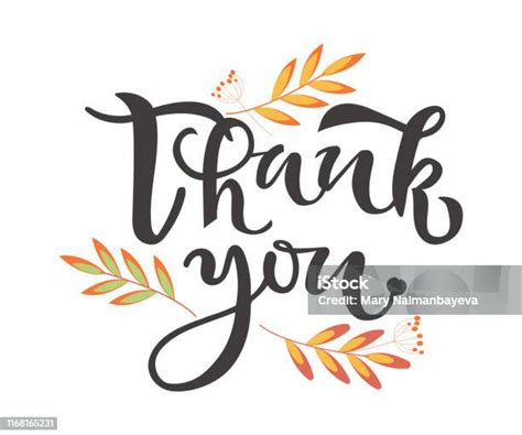 배경에 나뭇잎으로 손으로 그린 텍스트를 주셔서 감사합니다 감사 견적 서예 레터링 디자인 인사말 카드 포스터 아이콘 및 로고용