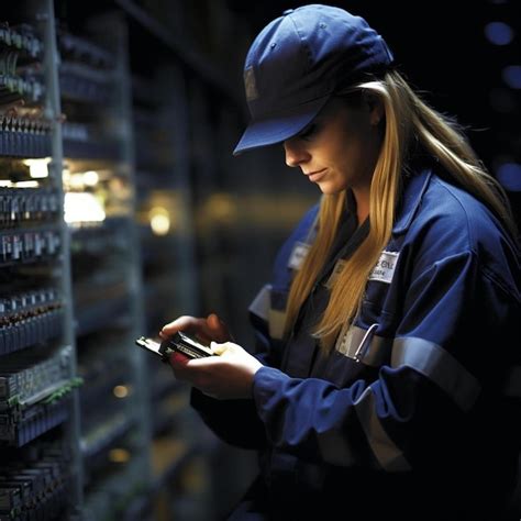 Premium Photo Female Technician Holding Hard Drive In Server Room