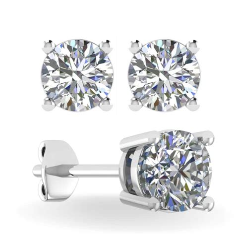 1ct Lab Grown Diamond Earrings D Vs2 The Diamond Ring Company