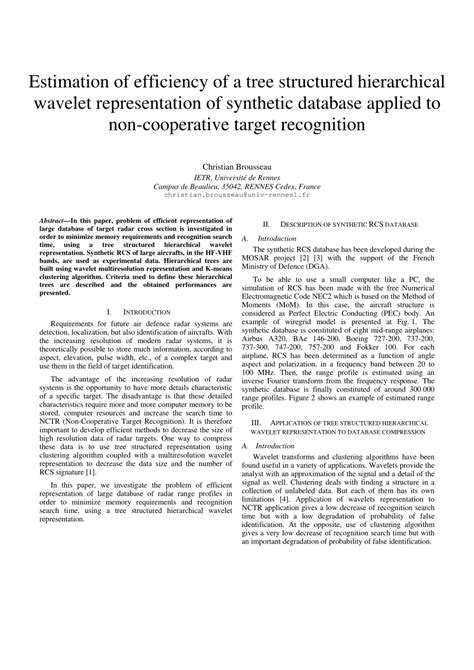 Pdf Estimation Of Efficiency Of A Tree Structured Hierarchical Wavelet Representation Of