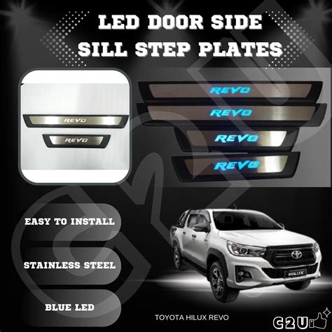 Toyota Hilux Revo Door Side Sill Step With Led Supervision
