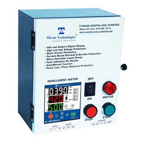 Phase Display Heavy Duty Water Level Controller With DOL Starter With HV LV OL Dry